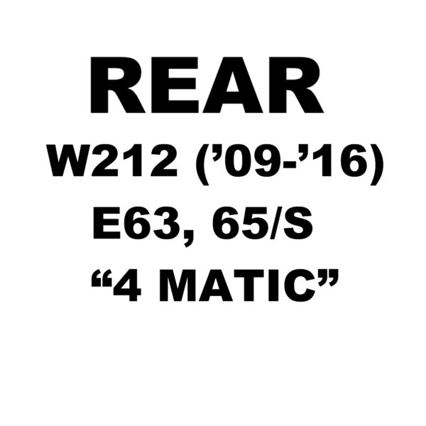 MERCEDES W212 (’09-’16) incl. E63, 65/S “4 MATIC” REAR KITS